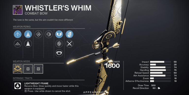 Best Combat Bow in Destiny 2 TFS Heresy: PvE & PvP Tier List