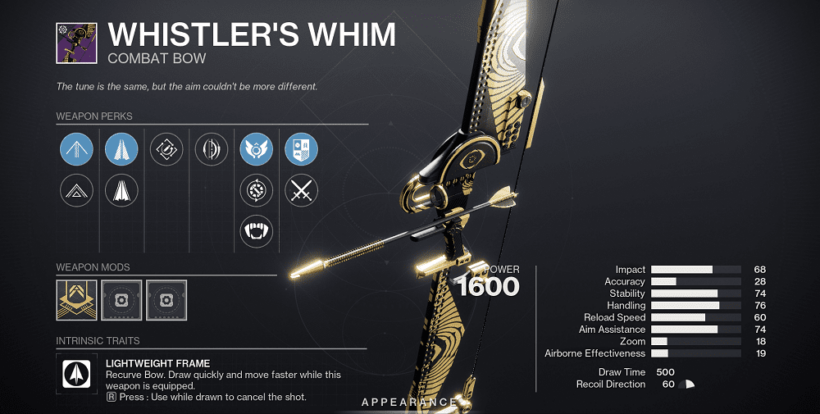 Best Combat Bow in Destiny 2 TFS Heresy: PvE & PvP Tier List
