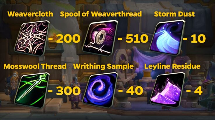 WoW TWW Tailoring Leveling Guide (Fast 1-100 Skill Upgrade)