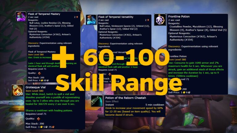 WoW TWW Alchemy Leveling Guide (Fast 1-100 Skill Upgrade)