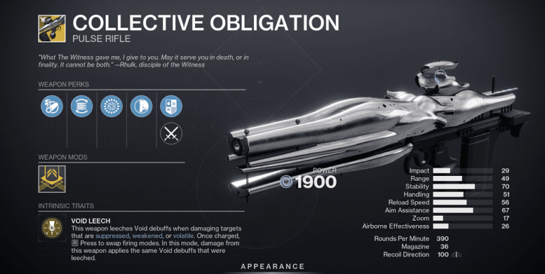 Vow of the Disciple Loot Table (Exotic, Weapons, Armor Sets)