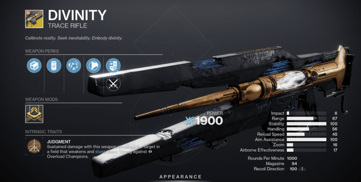 Garden of Salvation Loot Table (Exotic, Weapons, Armor Sets)