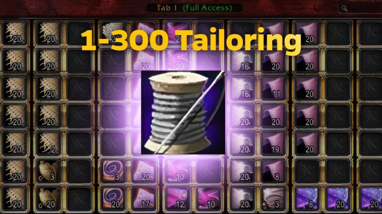 WoW Classic Tailoring Guide (1-300 Leveling, Tips, Cloth, Bags)
