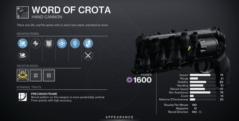 Crota's End Loot Table (Exotic, Weapons, Armor Sets)
