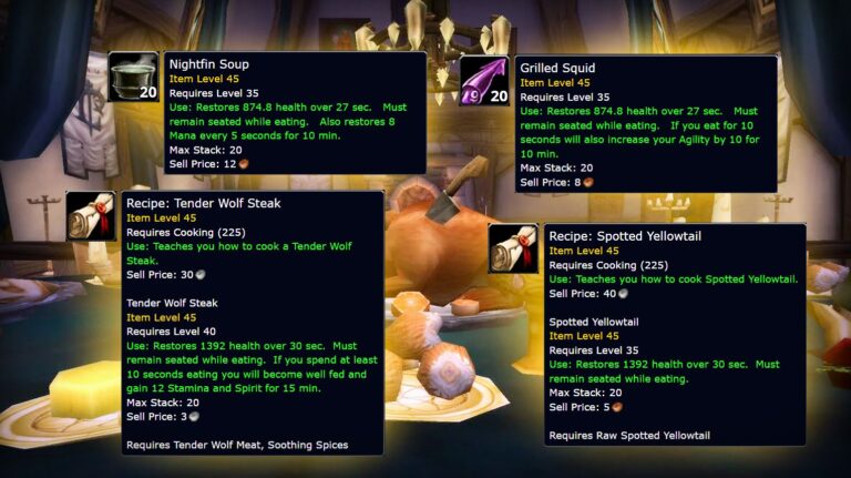 WoW Classic Cooking Guide (1-300 Leveling, Tips, Recipes)